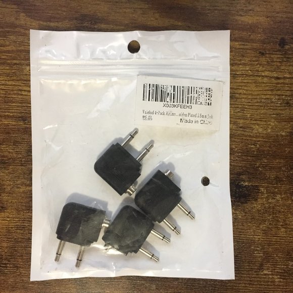 Other | Headphone Airline Airplane Adapter 35mm 4pc Open Box | Poshmark
